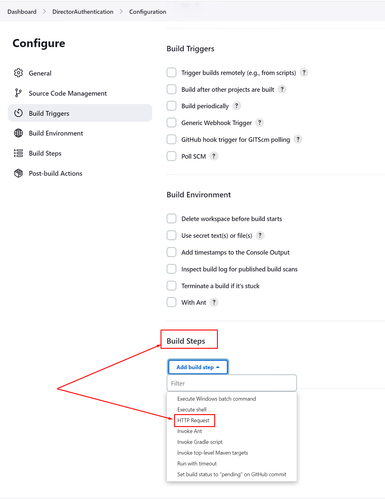 Automai Director APIs using Jenkins