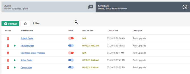 Automai Director: Schedules