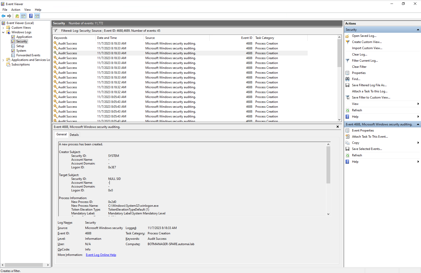 Enabling Windows Process Auditing