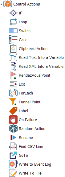 ScenarioBuilder: Control Actions